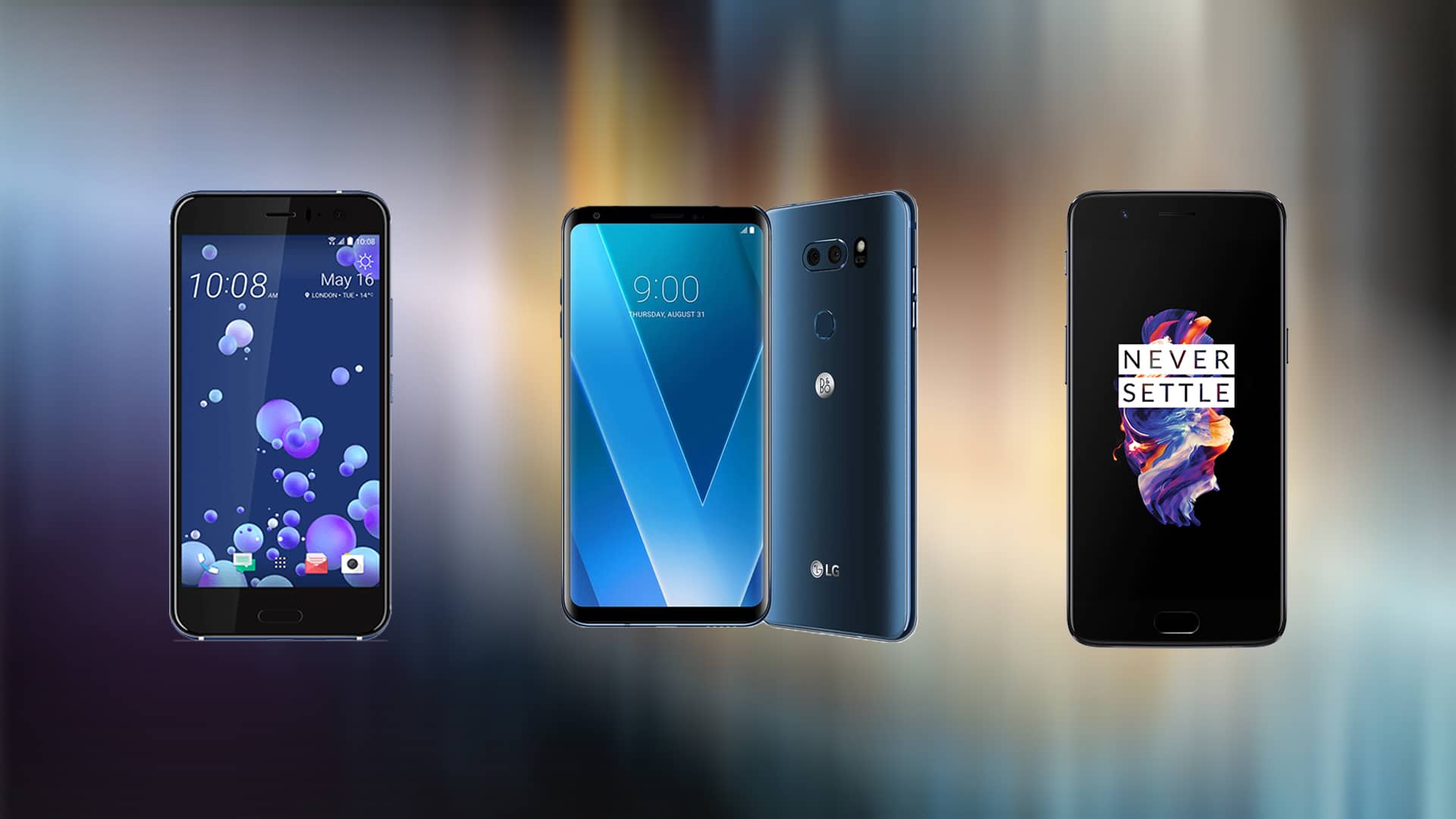 LG V30 vs HTC U11 vs OnePlus 5 : la grande bataille des flagships asiatiques de 2017