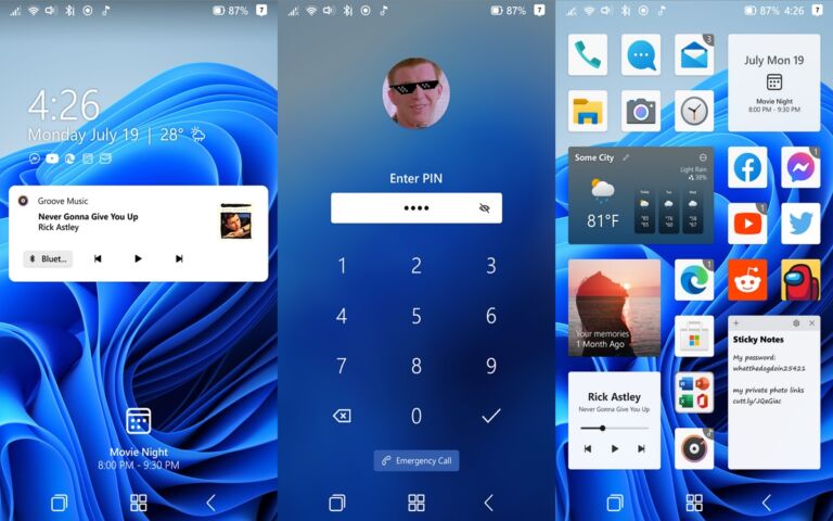 Windows 11: This is how Microsoft's operating system looks on a smartphone