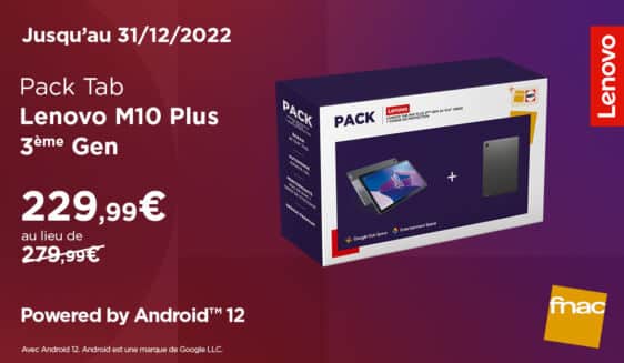 La tablette Lenovo Tab M10 Plus Gen 3 est en promotion et affiche un ...